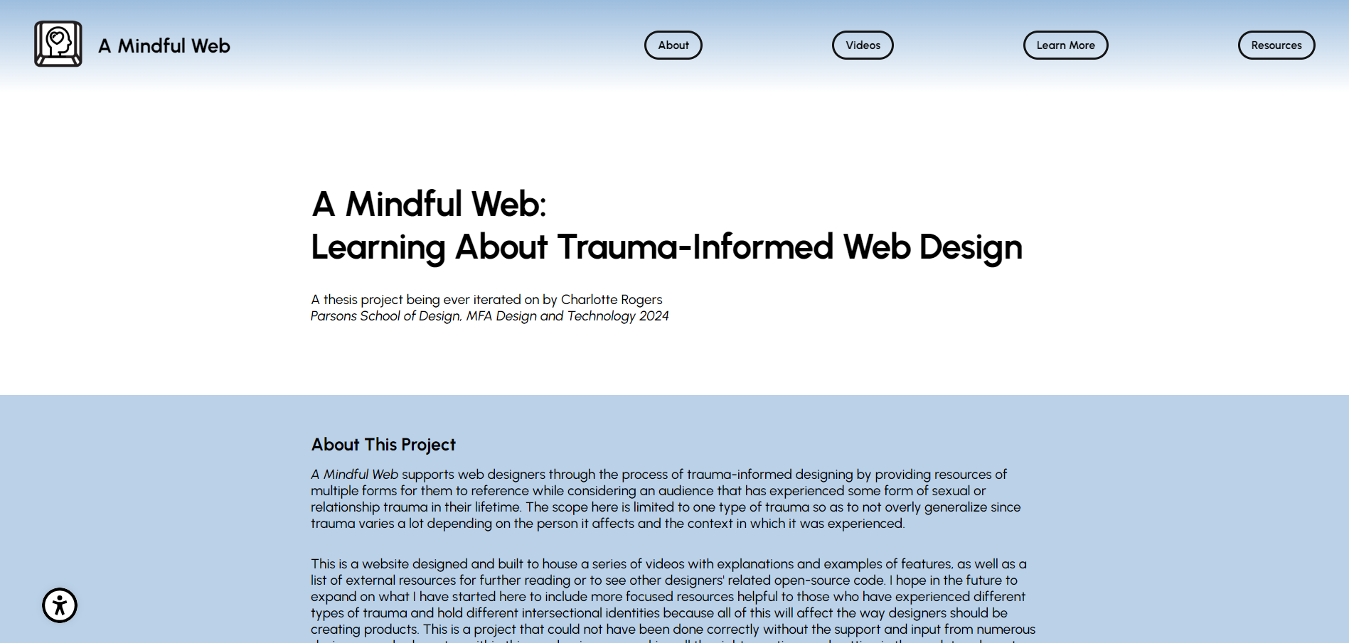 A Mindful Web - PARSONS DESIGN & TECHNOLOGY 2024